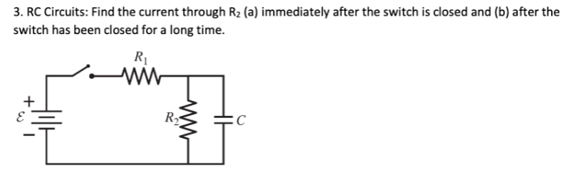 Solved RC Circuits: Find the current through R2(a) | Chegg.com