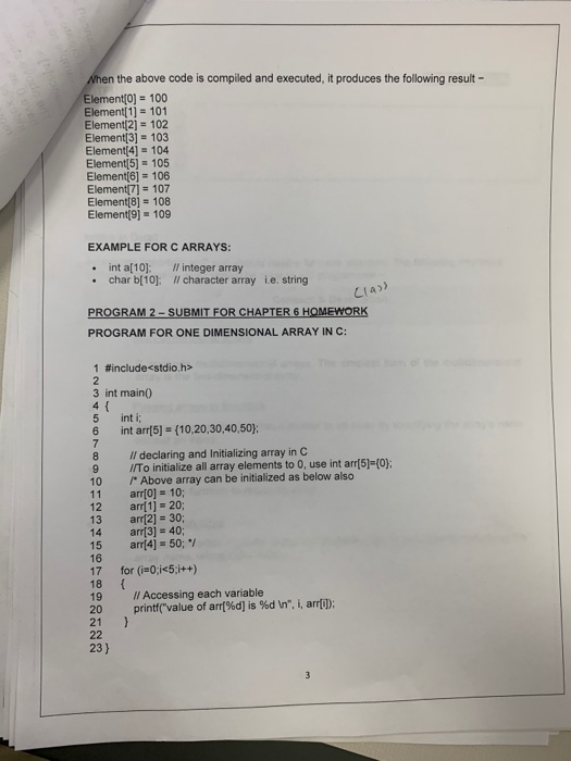 Solved element in the array with a value of 50.0. All arrays | Chegg.com
