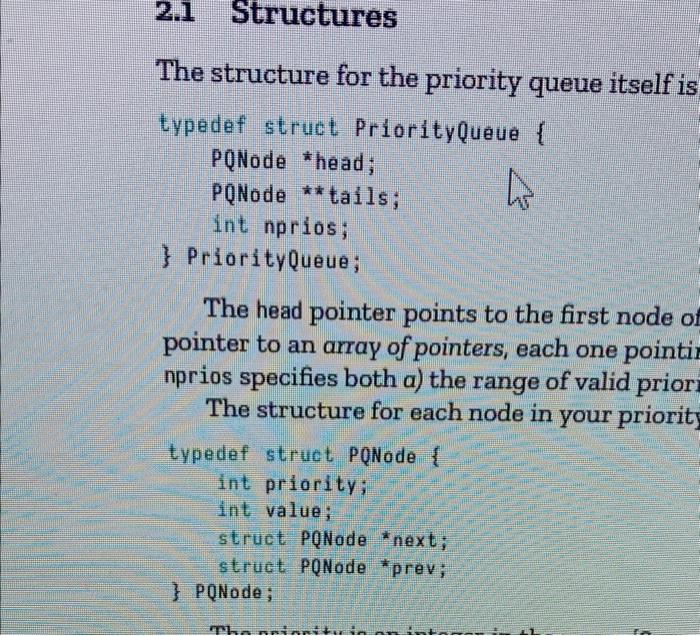 Solved The structure for the queue, its tails pointers and | Chegg.com