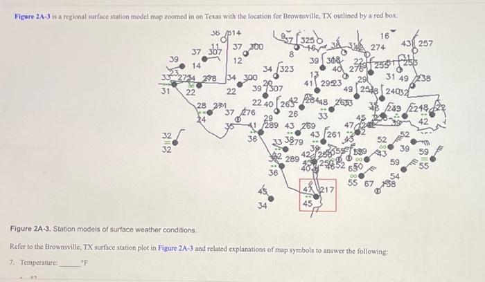 Solved Figure 2A-3 is a regional surface station model map | Chegg.com