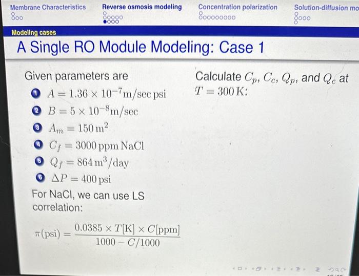 Solved Given parameters are Calculate Cp,Cc,Qp, and Qc at | Chegg.com