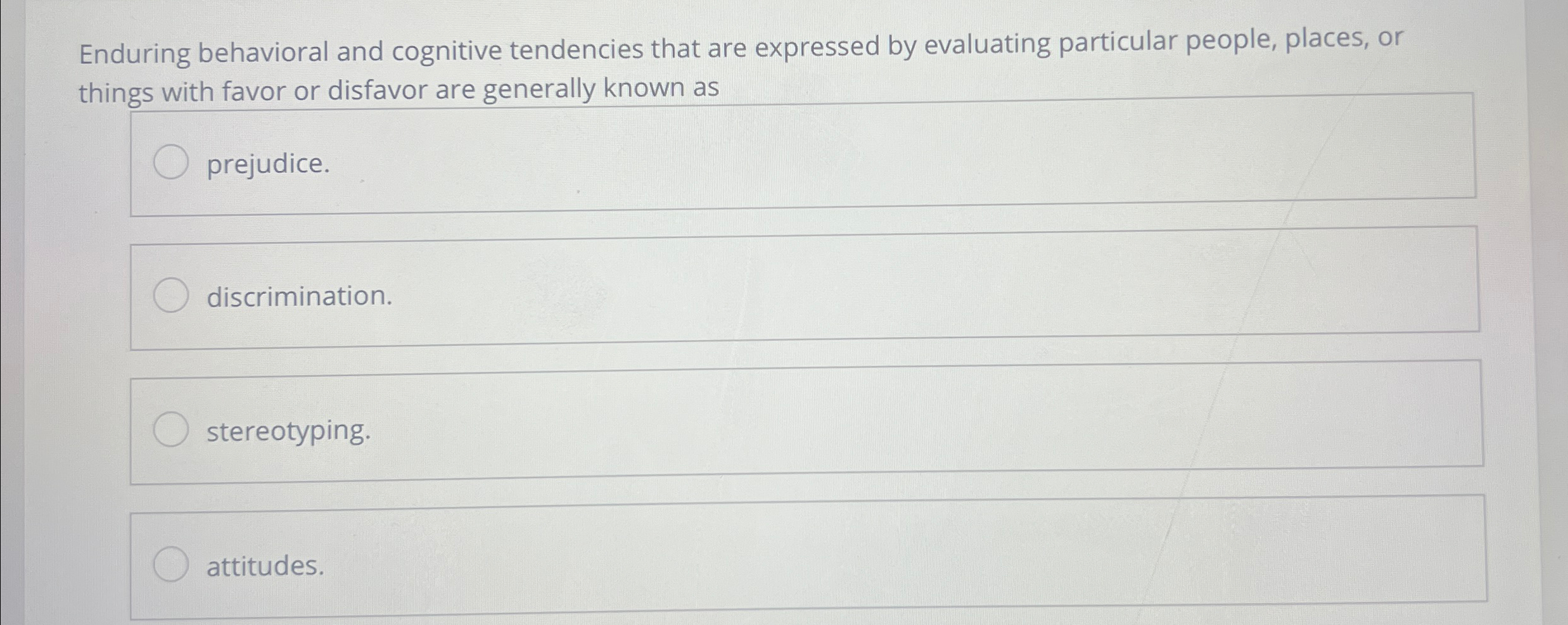 Solved Enduring behavioral and cognitive tendencies that are | Chegg.com
