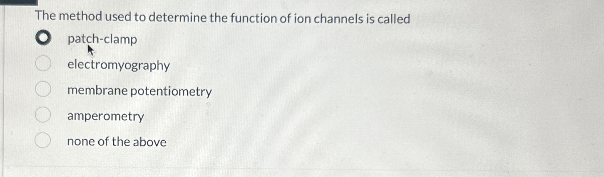 Solved The method used to determine the function of ion | Chegg.com