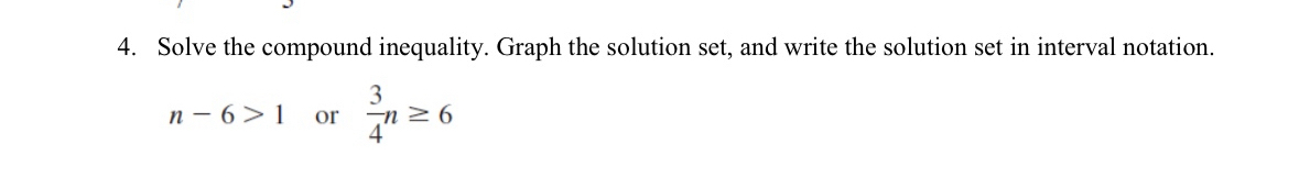Solved Solve the compound inequality. Graph the solution | Chegg.com
