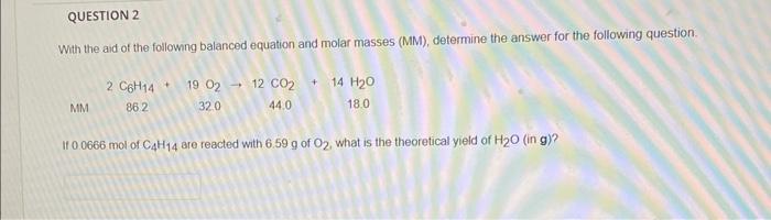 Solved With the aid of the followng balanced equation and | Chegg.com