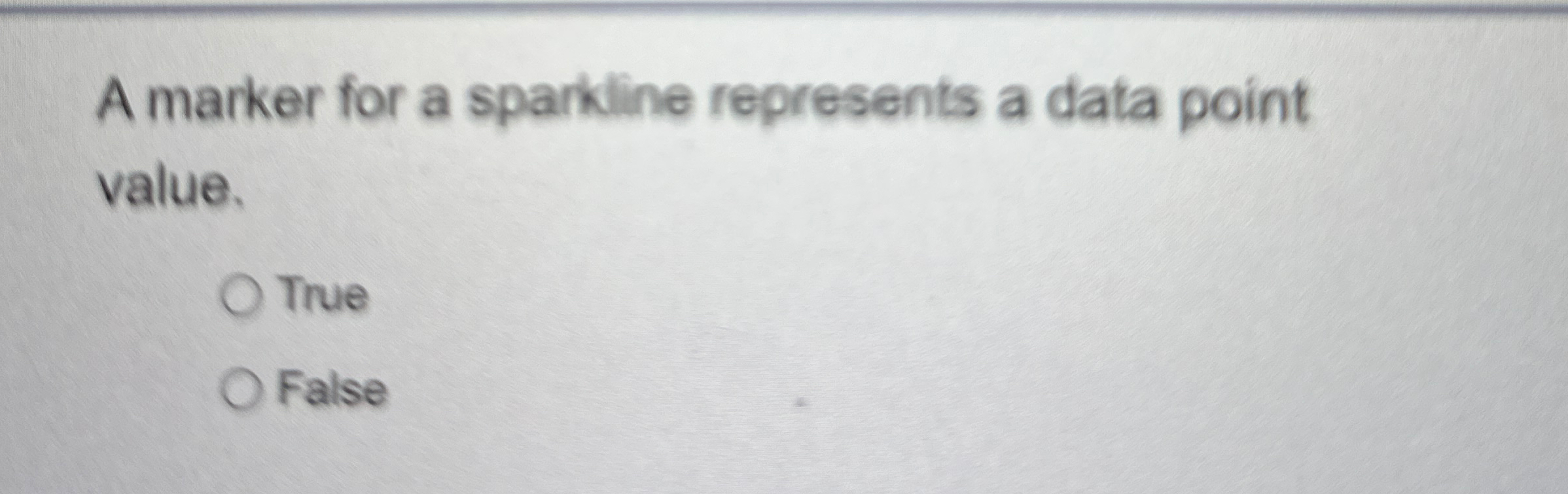 Solved A marker for a sparkline represents a data | Chegg.com