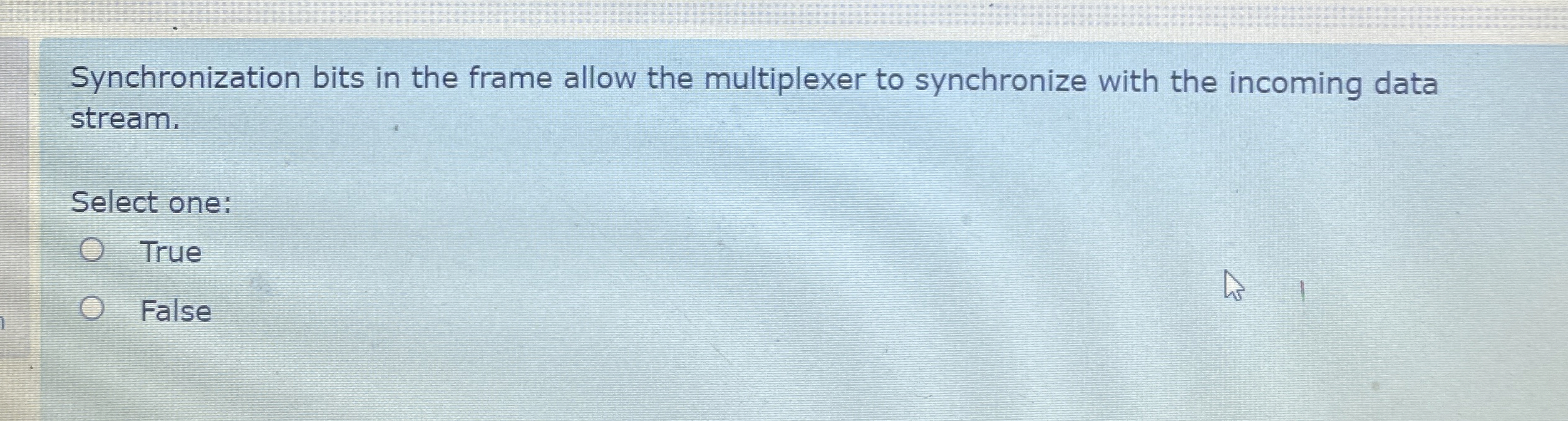 Solved Synchronization bits in the frame allow the | Chegg.com