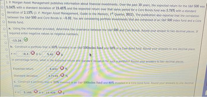Solved P. Morgan Asset Management publishes information | Chegg.com