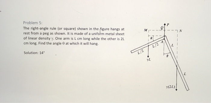 Solved M- Problem 5: The right-angle rule (or square) shown | Chegg.com