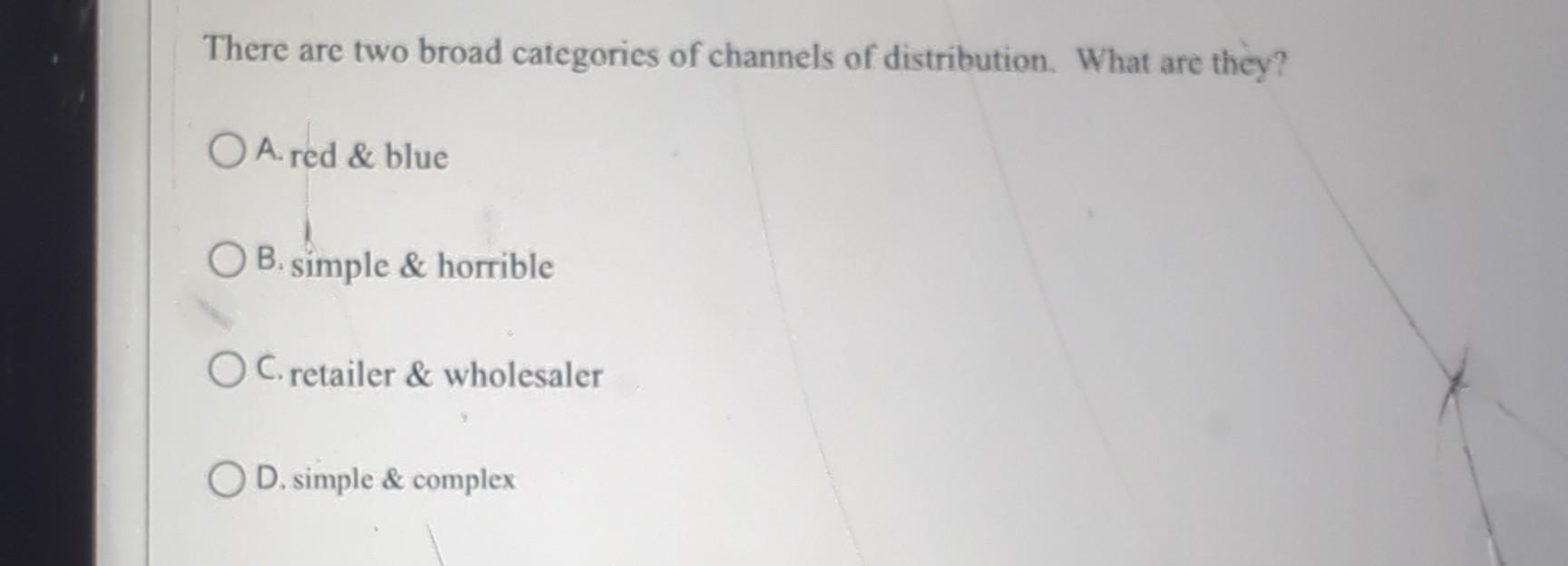 Solved There are two broad categories of channels of | Chegg.com