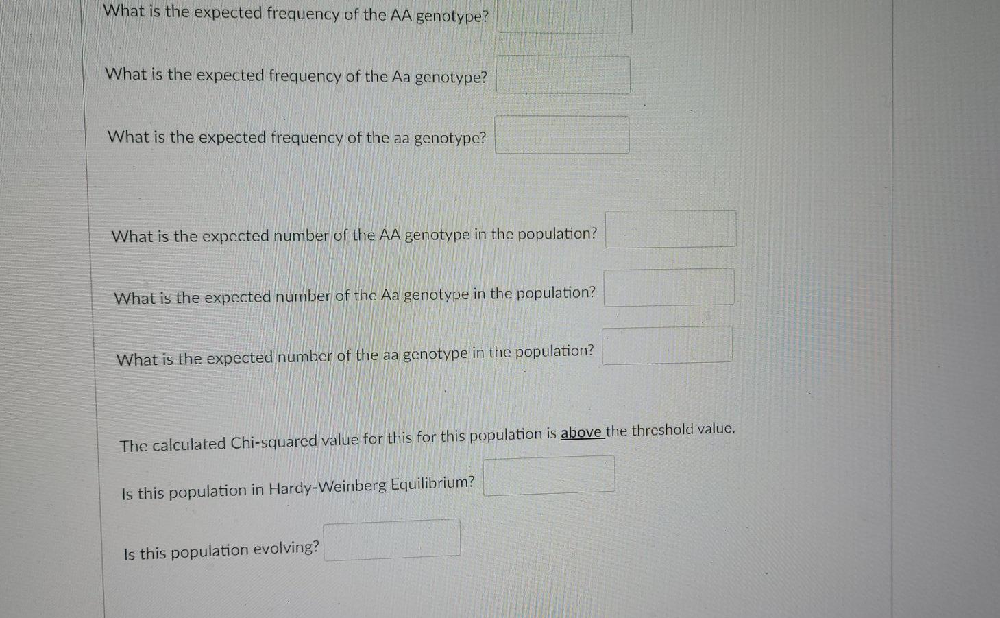 Solved A population is polymorphic for the "A gene"- with | Chegg.com