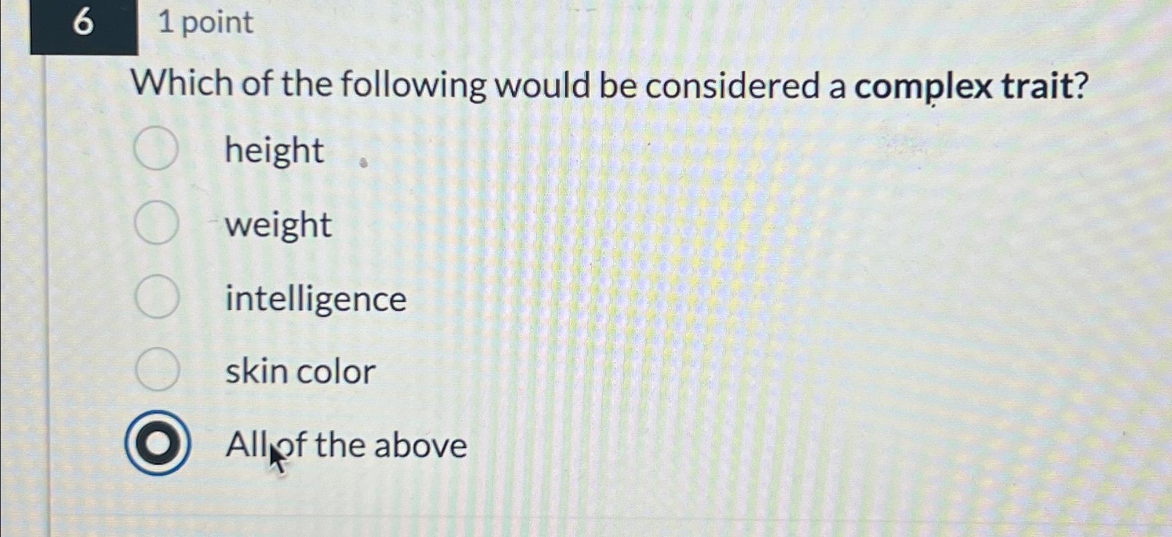 Solved 6,1 ﻿pointWhich of the following would be considered | Chegg.com