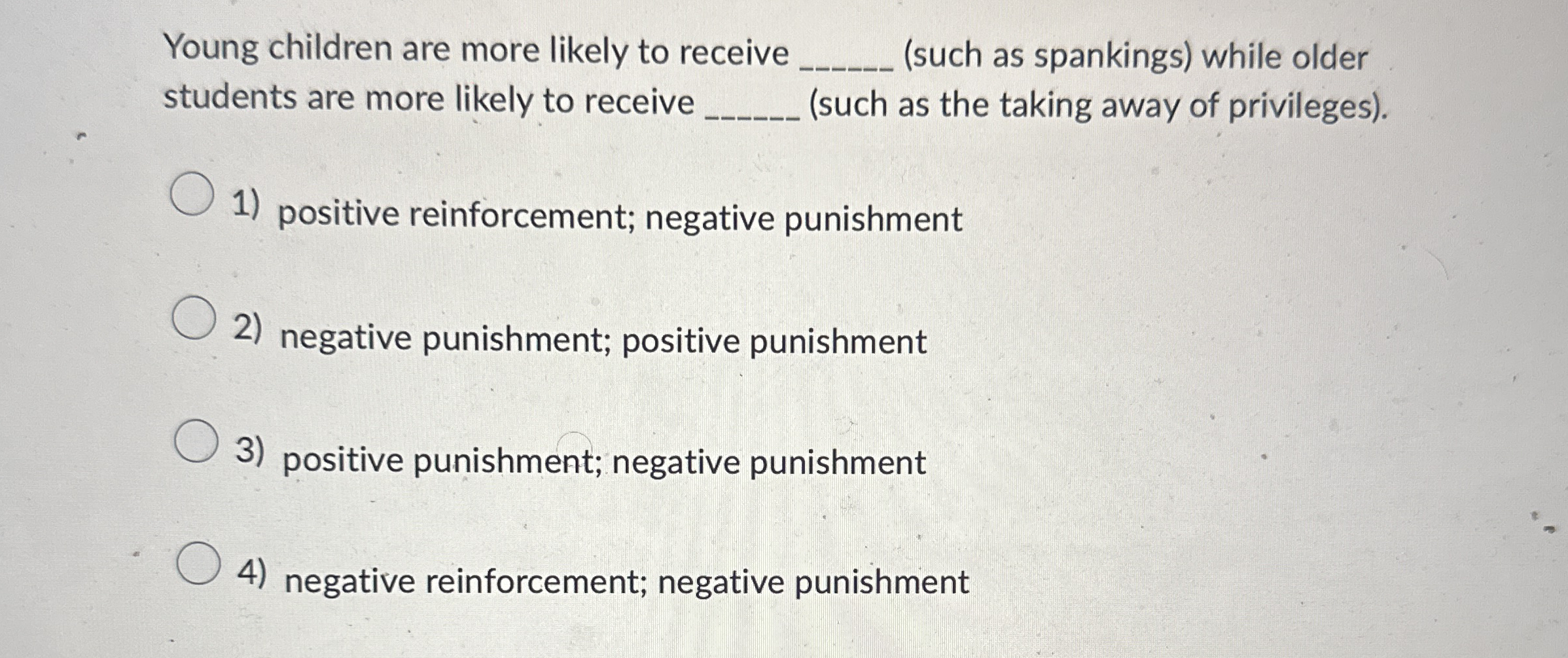 Solved Young children are more likely to receive q, (such as | Chegg.com