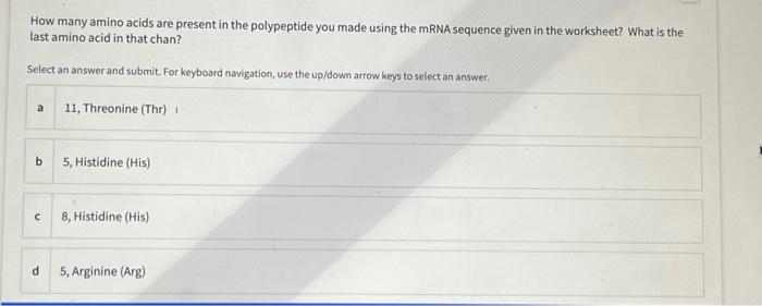 How many amino acids are present in the polypeptide | Chegg.com