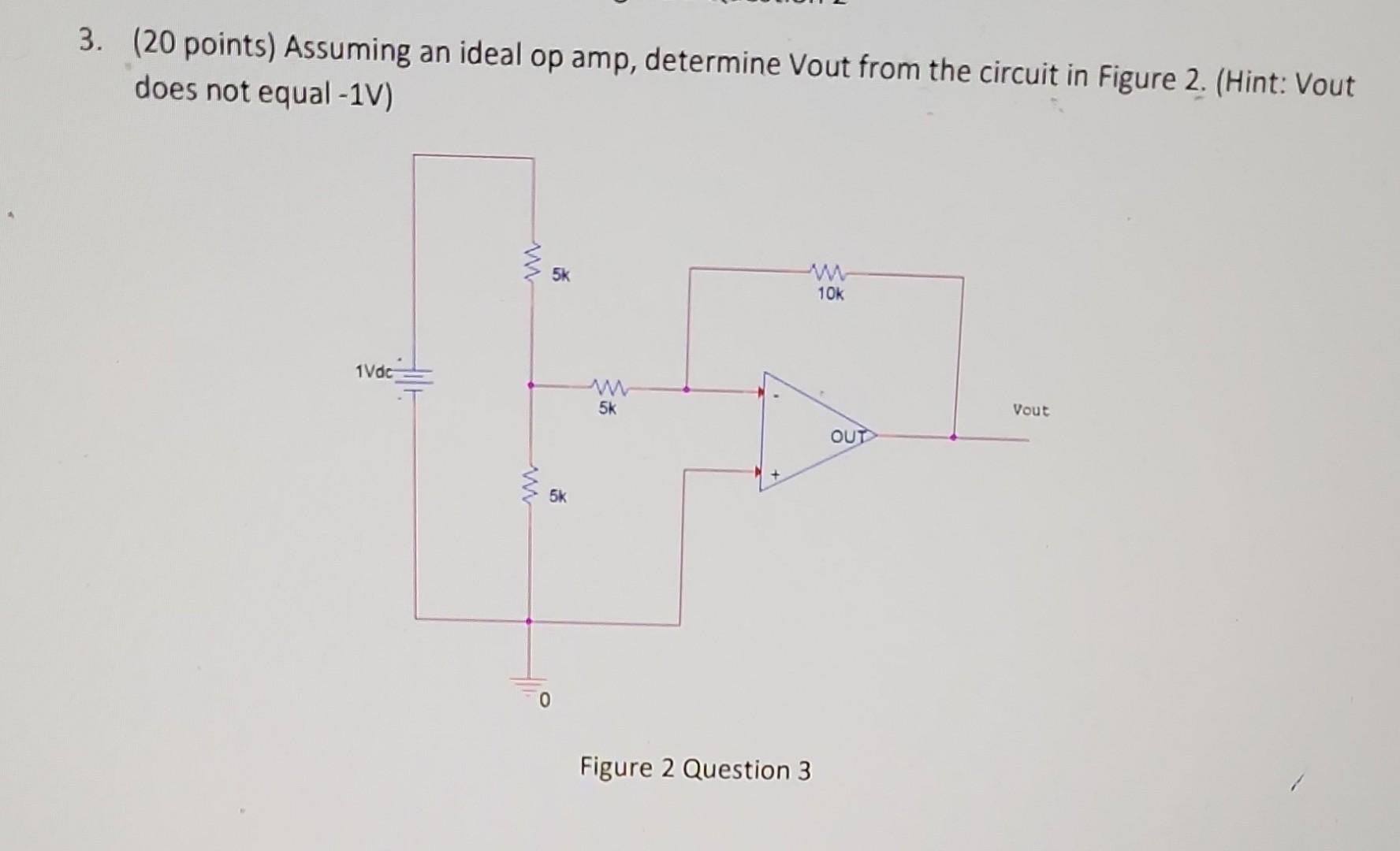 Solved 3. (20 points) Assuming an ideal op amp, determine | Chegg.com