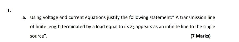 Solved a. Using voltage and current equations justify the | Chegg.com