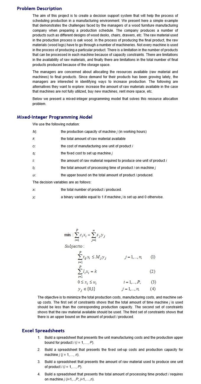 Solved Problem Description The aim of this project is to | Chegg.com