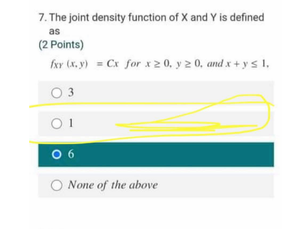 Solved The joint density function of x ﻿and Y ﻿is defined | Chegg.com