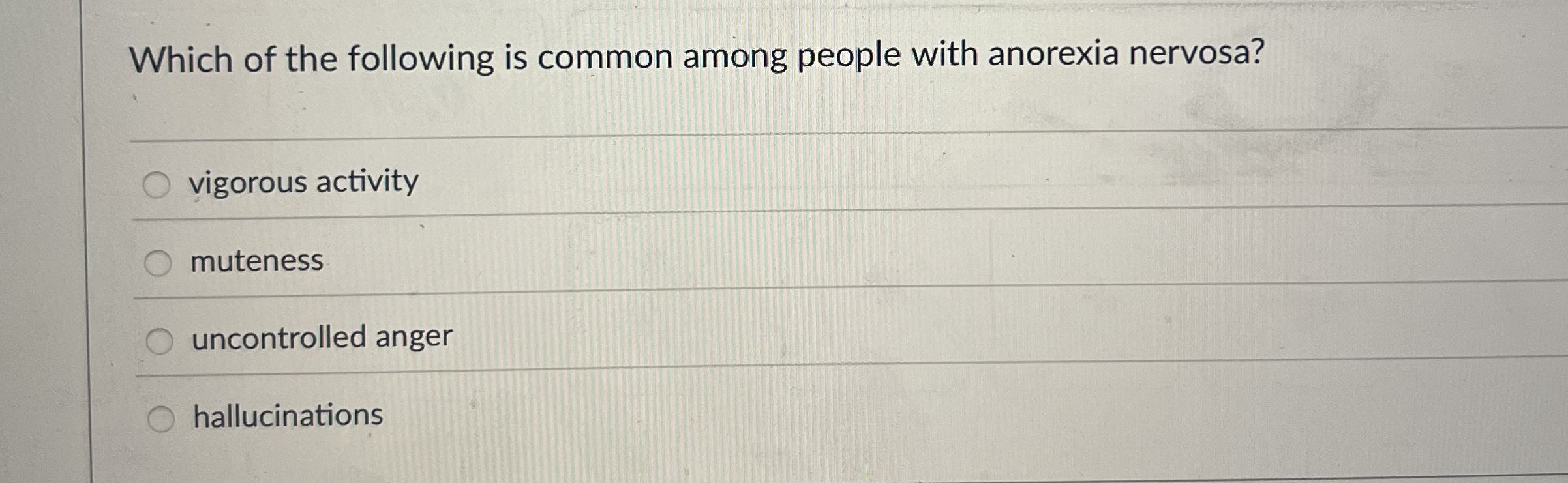Solved Which of the following is common among people with | Chegg.com