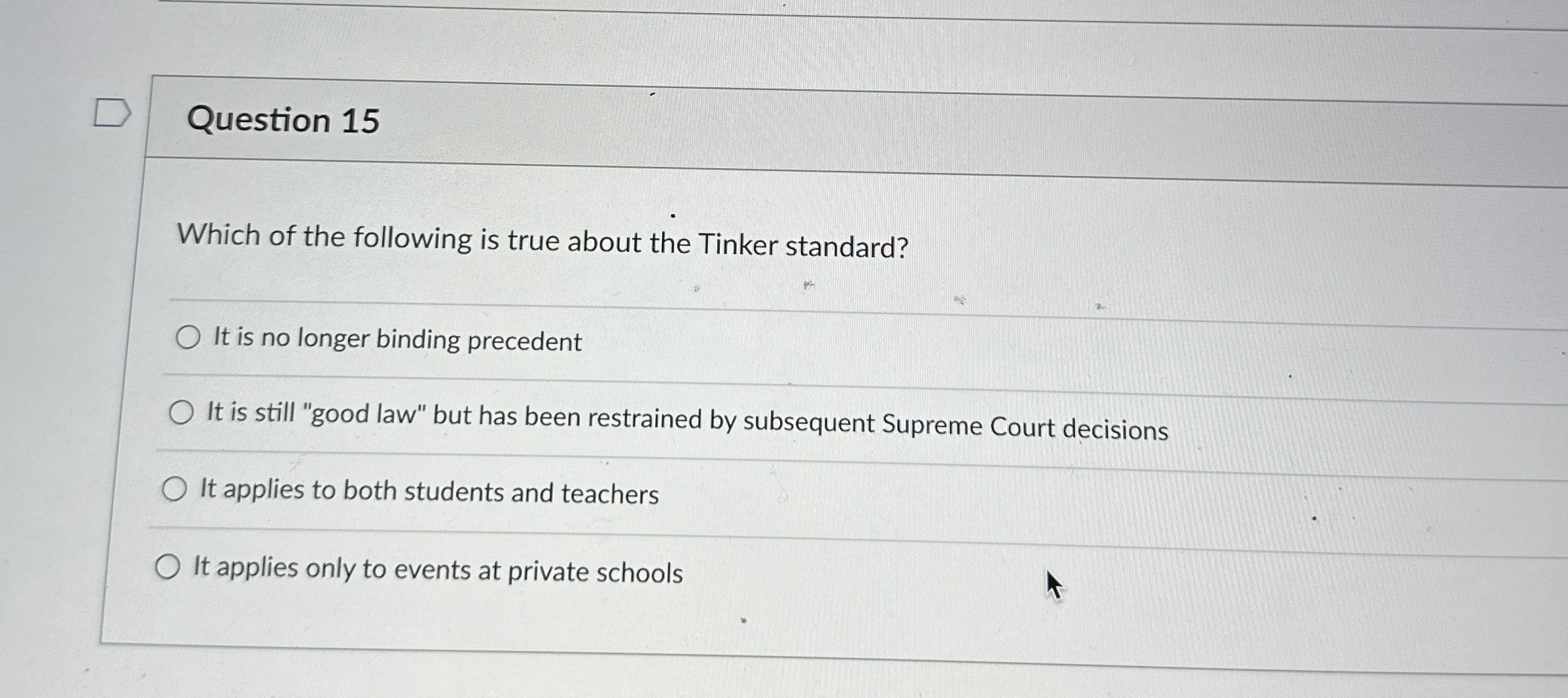 Solved Question 15Which of the following is true about the | Chegg.com