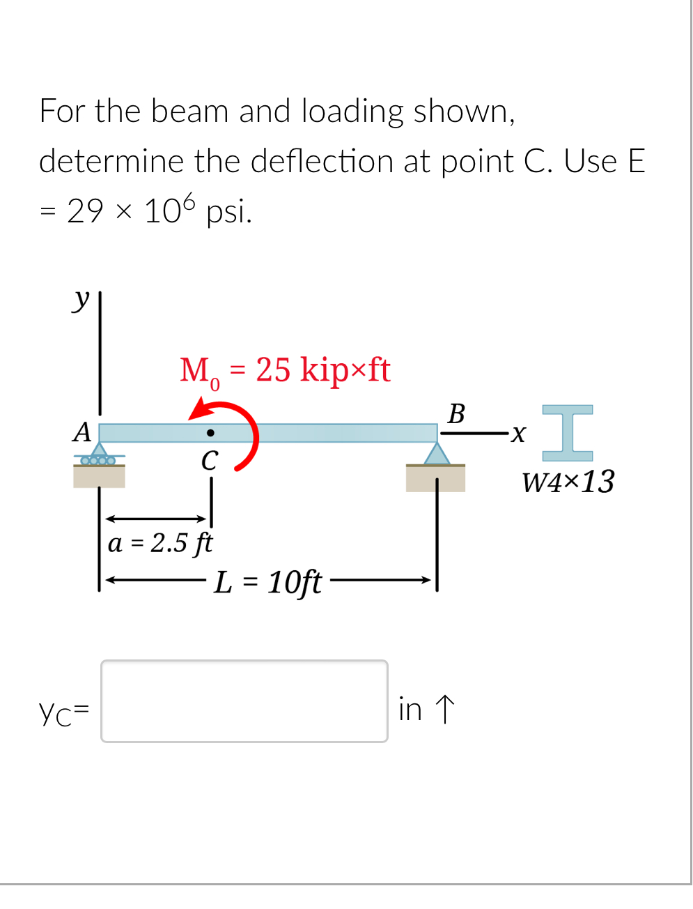 Solved For The Beam And Loading Shown Determine The