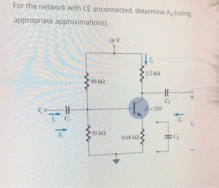 Solved For the network with CE unconnected, determine Ay | Chegg.com