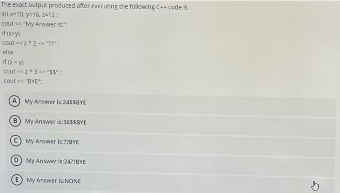 Solved The exact output produced after executing the | Chegg.com