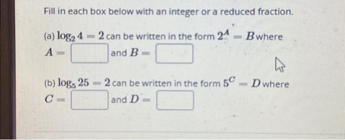 Solved Fill in each box below with an integer or a reduced | Chegg.com