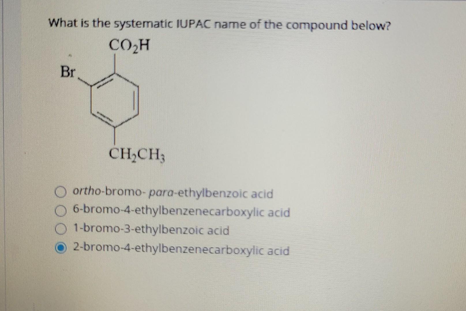 Solved What is the systematic IUPAC name of the compound | Chegg.com