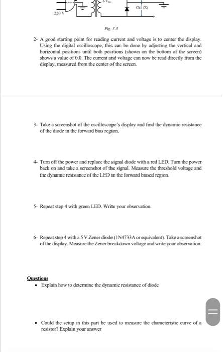 Solved Part 2: Plotting Diode curve with an Oscilloscope | Chegg.com