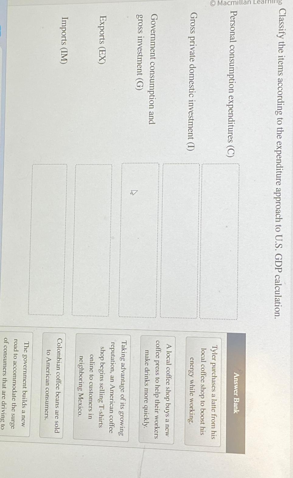 Solved Classify the items according to the expenditure | Chegg.com