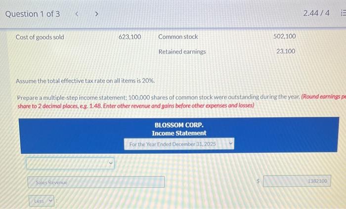 Solved The following balances were taken from the books of | Chegg.com