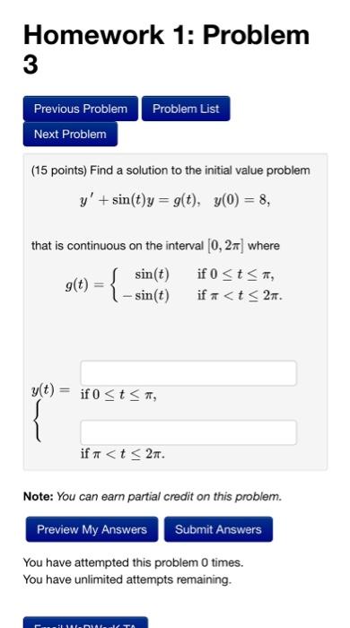 Solved Homework 1: Problem (15 points) Find a solution to | Chegg.com