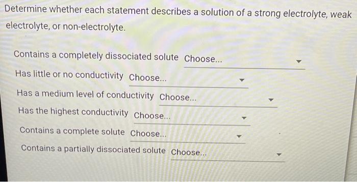 Solved Determine Whether Each Statement Describes A Solution
