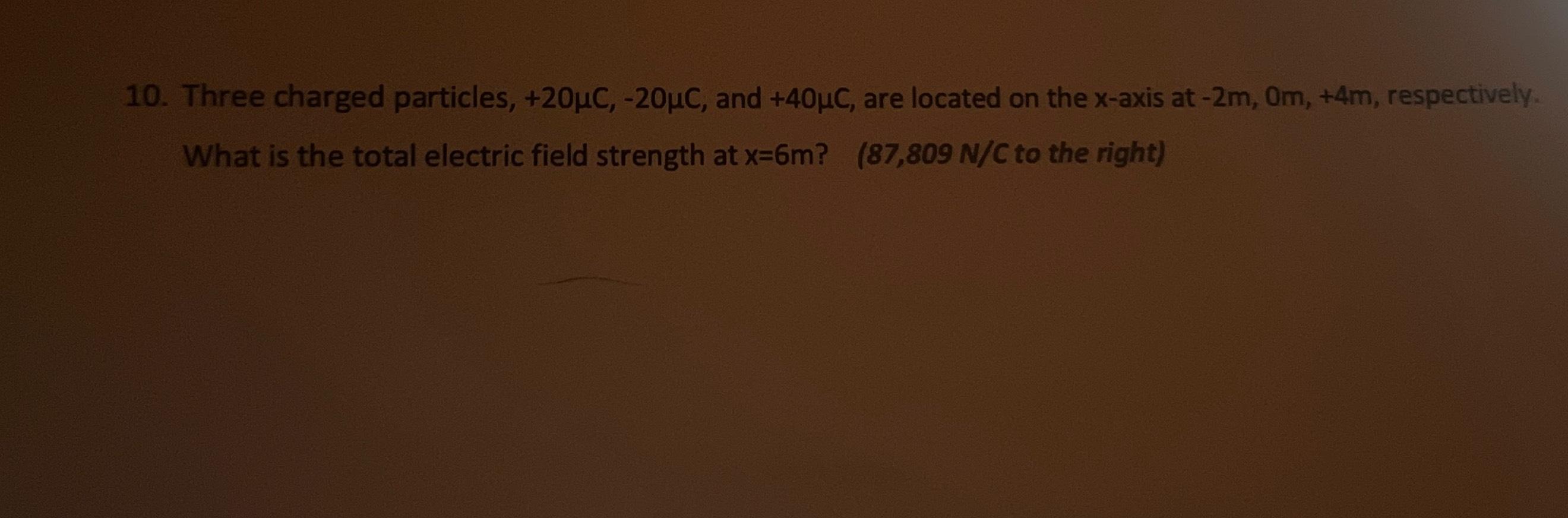 Solved Three charged particles, +20\\\\mu C,-20\\\\mu C, and | Chegg.com