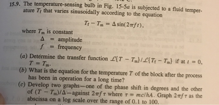 15.9. The temperature-sensing bulb in Fig. 15-5a is | Chegg.com