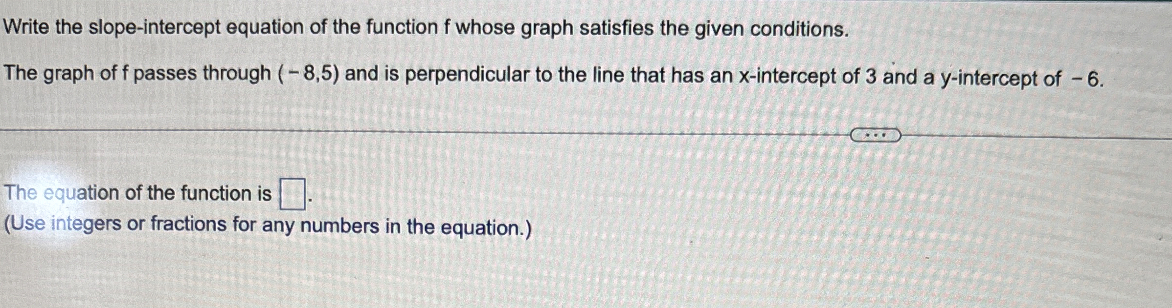 Solved Write the slope-intercept equation of the function f | Chegg.com