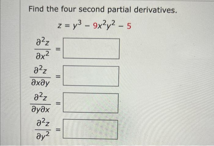 Solved Find the first partial derivatives and evaluate at | Chegg.com