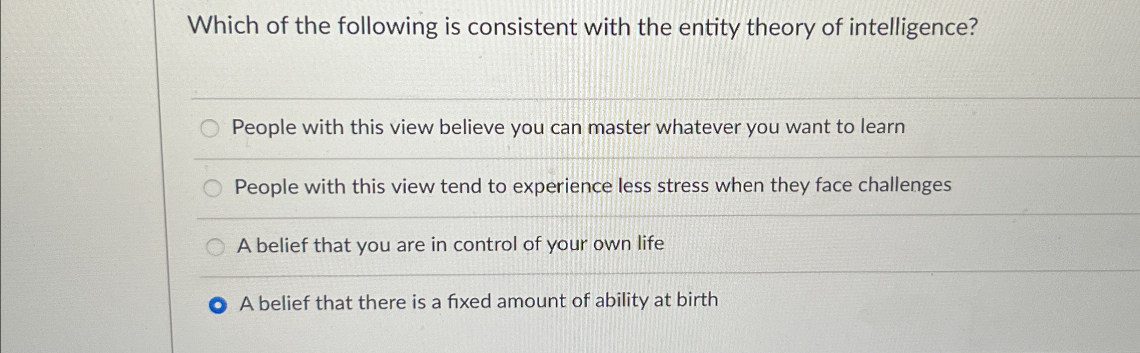Solved Which of the following is consistent with the entity | Chegg.com