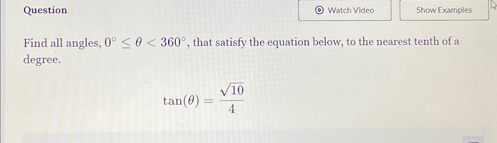 Solved QuestionFind all angles, 0°≤θ