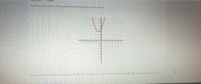Solved Determine The Equation Of The Parabola Whose Graph Is