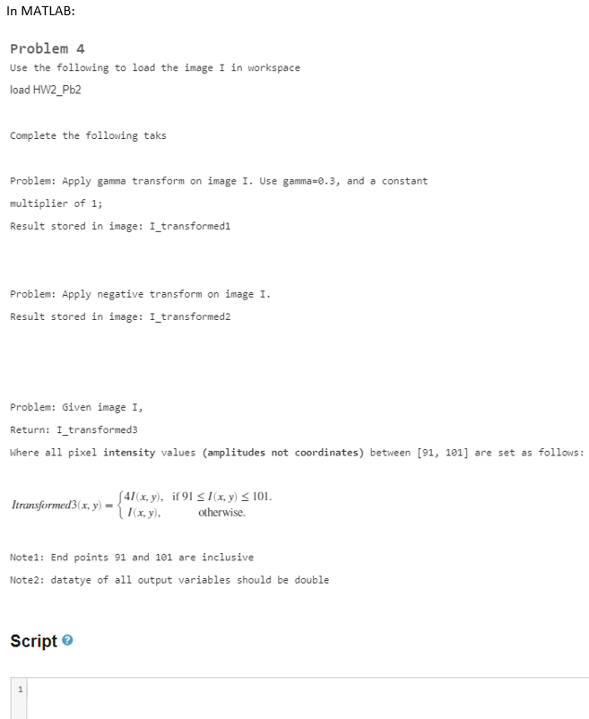 Solved In MATLAB: Problem 4 Use the following to load the | Chegg.com