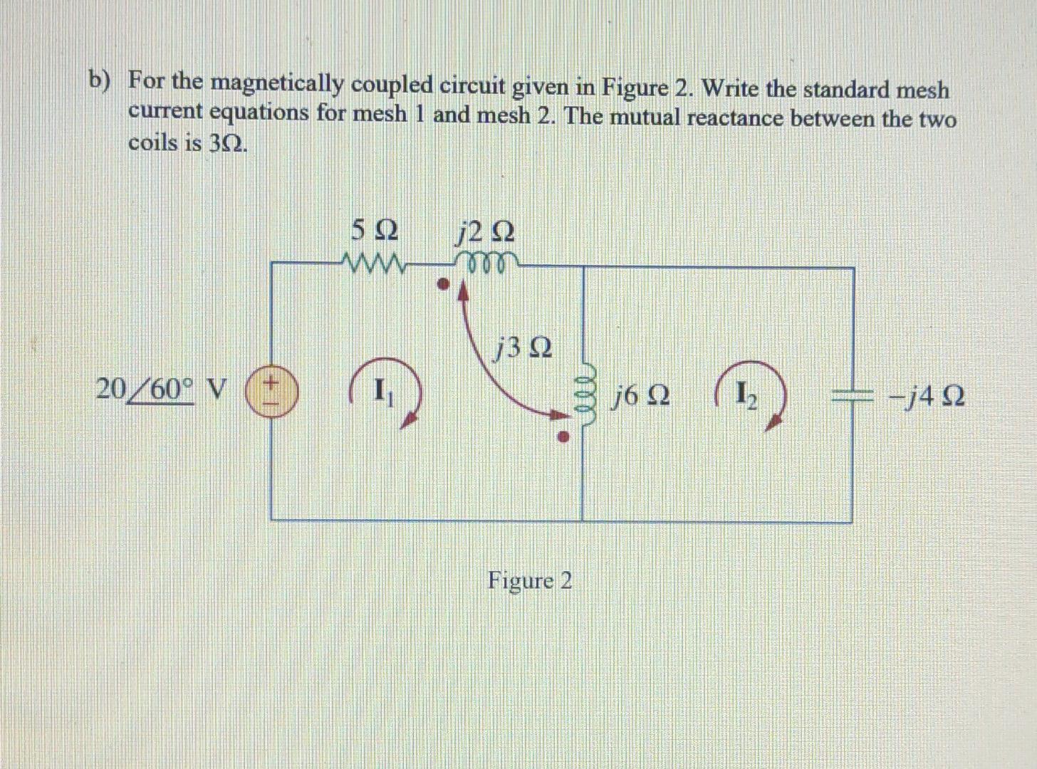 Solved b) For the magnetically coupled circuit given in | Chegg.com