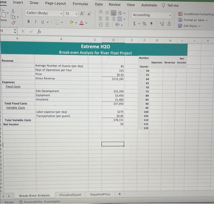 me Insert Draw Page Layout Formulas Data Review View | Chegg.com