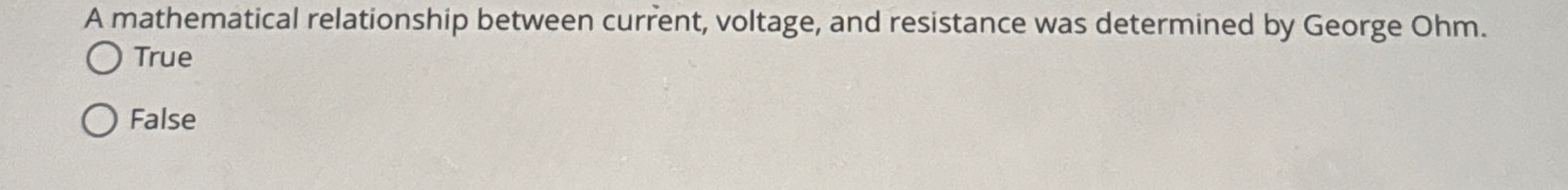 Solved A mathematical relationship between current, voltage, | Chegg.com