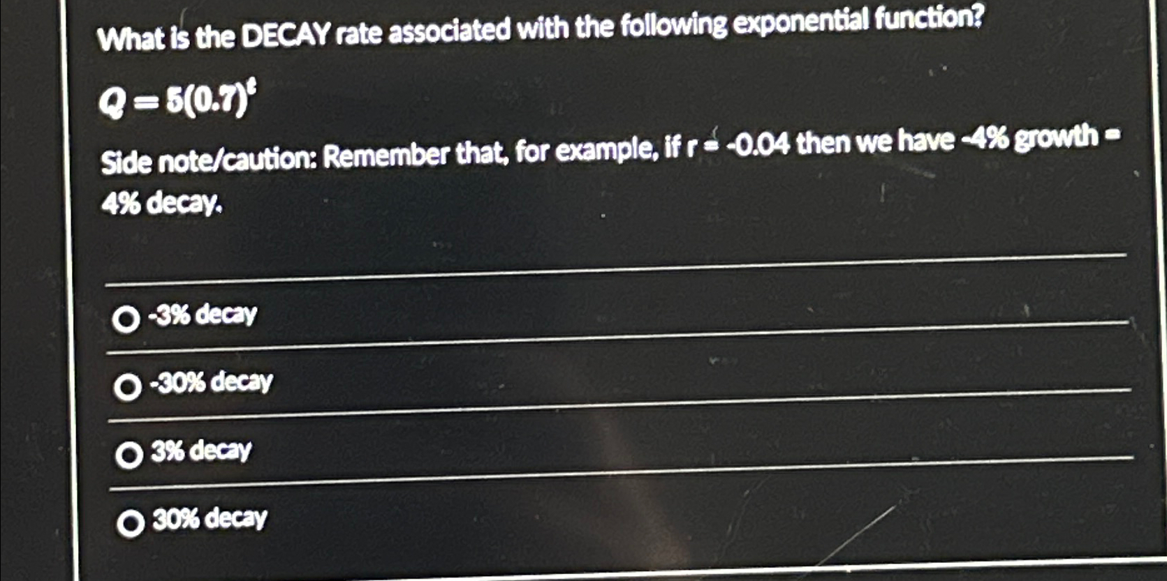 Solved What is the DECAY rate associated with the following | Chegg.com