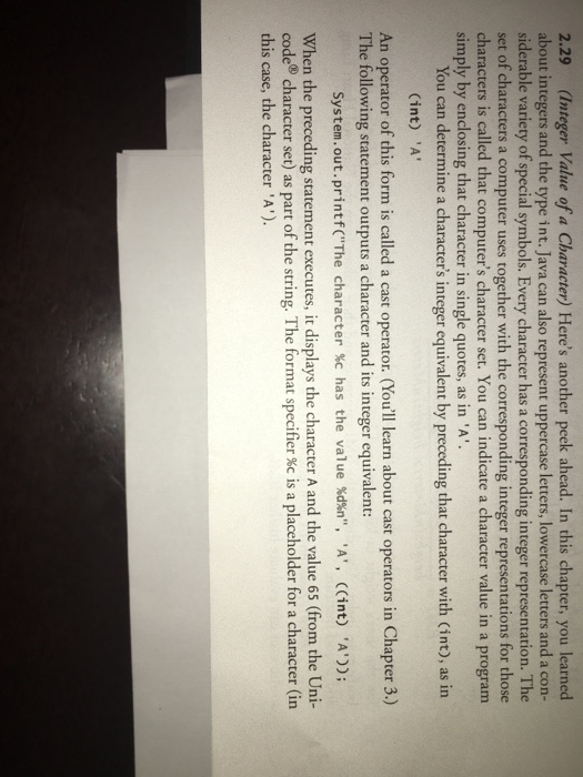 Solved 2.29 (Integer Value of a Character) Here's another | Chegg.com