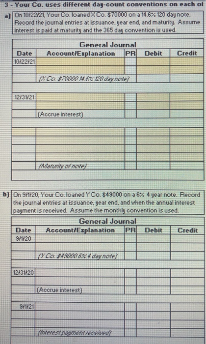 Solved 3 - Your Co. uses different day-count conventions on | Chegg.com