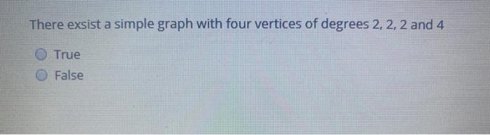 Solved There exsist a simple graph with four vertices of | Chegg.com