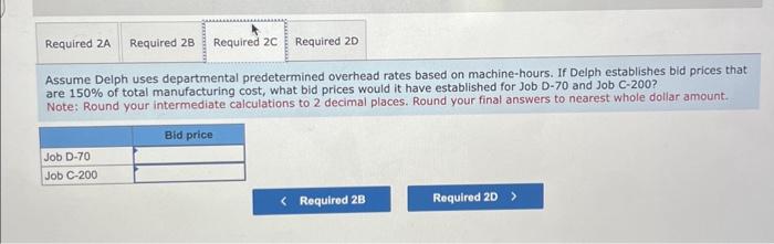Solved Assume Delph uses departmental predetermined overhead | Chegg.com